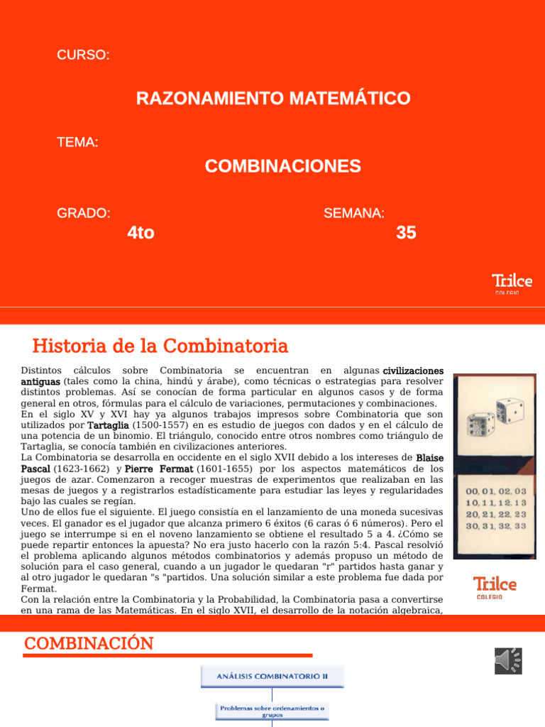 RM - 4to - Combinaciones (Con Audio) .PPTX | PDF
