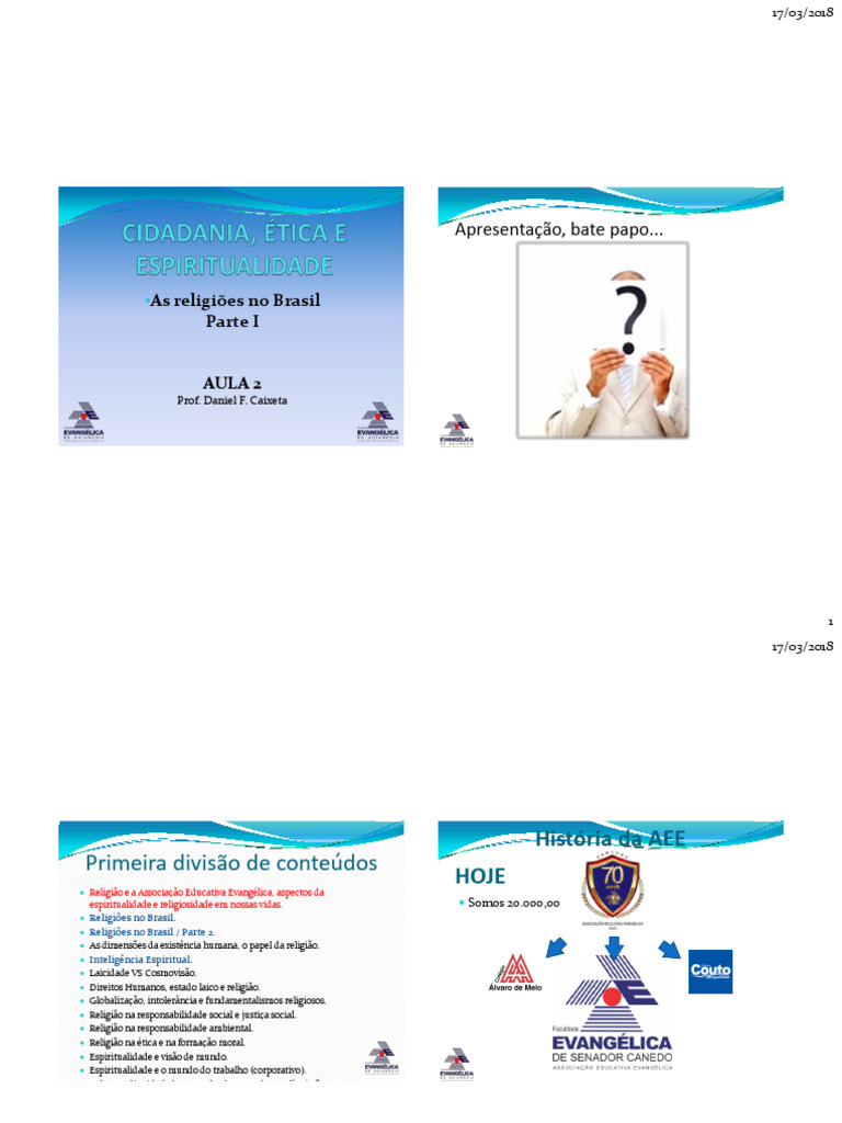 Aula II - Religiões No Brasil - 1 | PDF