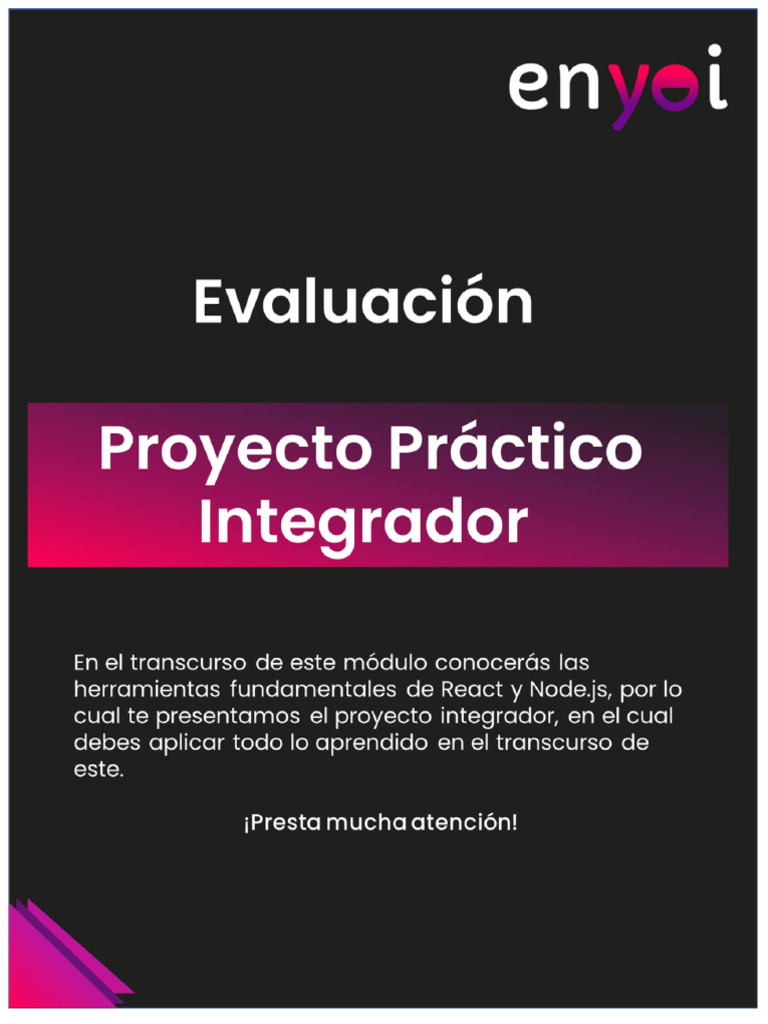 Proyecto Integrador Módulo 3. React+Node | PDF
