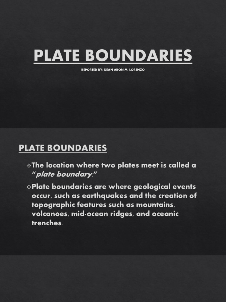 Plate Boundaries Dean Pdf