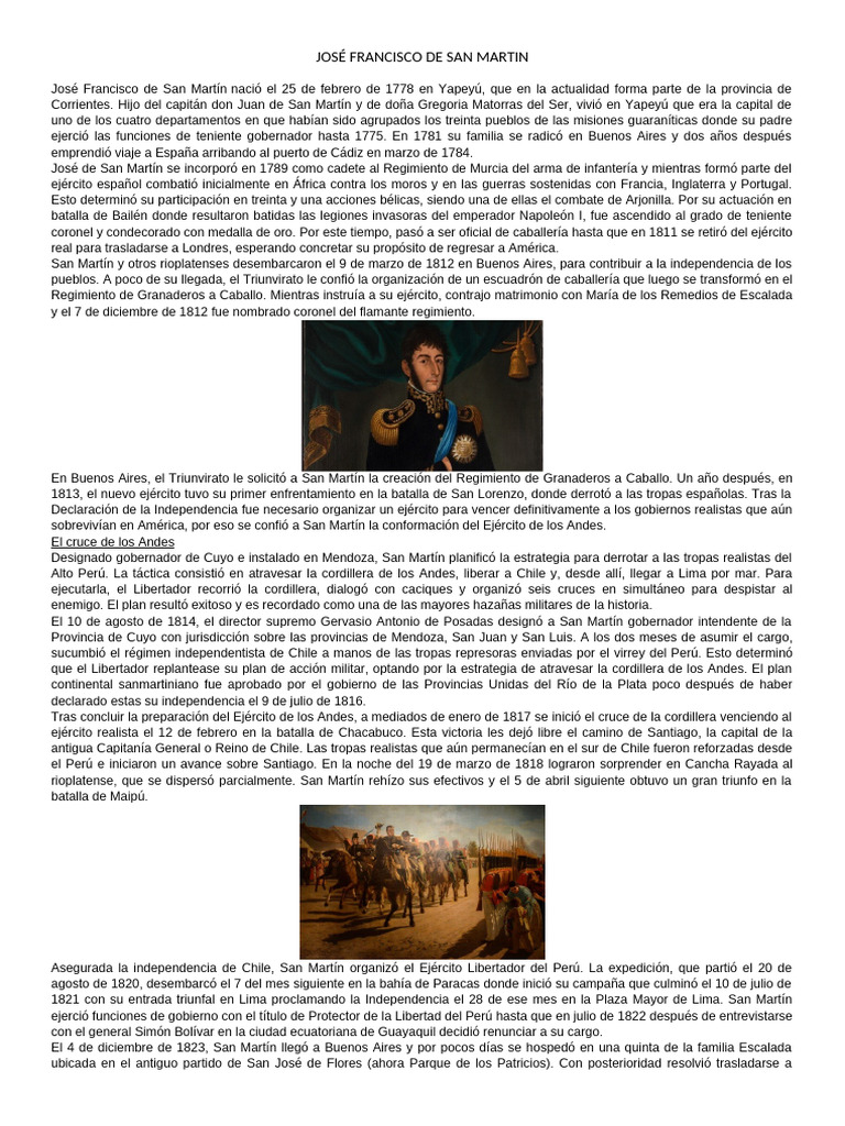 TP Sobre San Martin | PDF