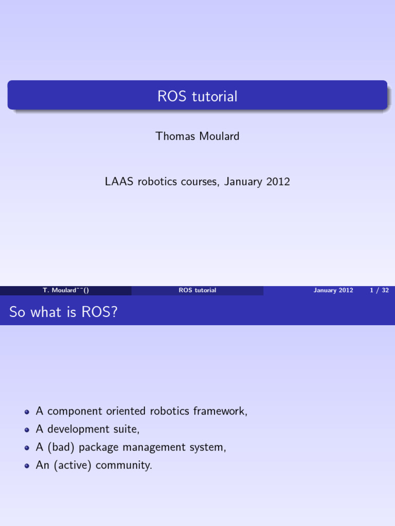 Ros Tutorial | PDF