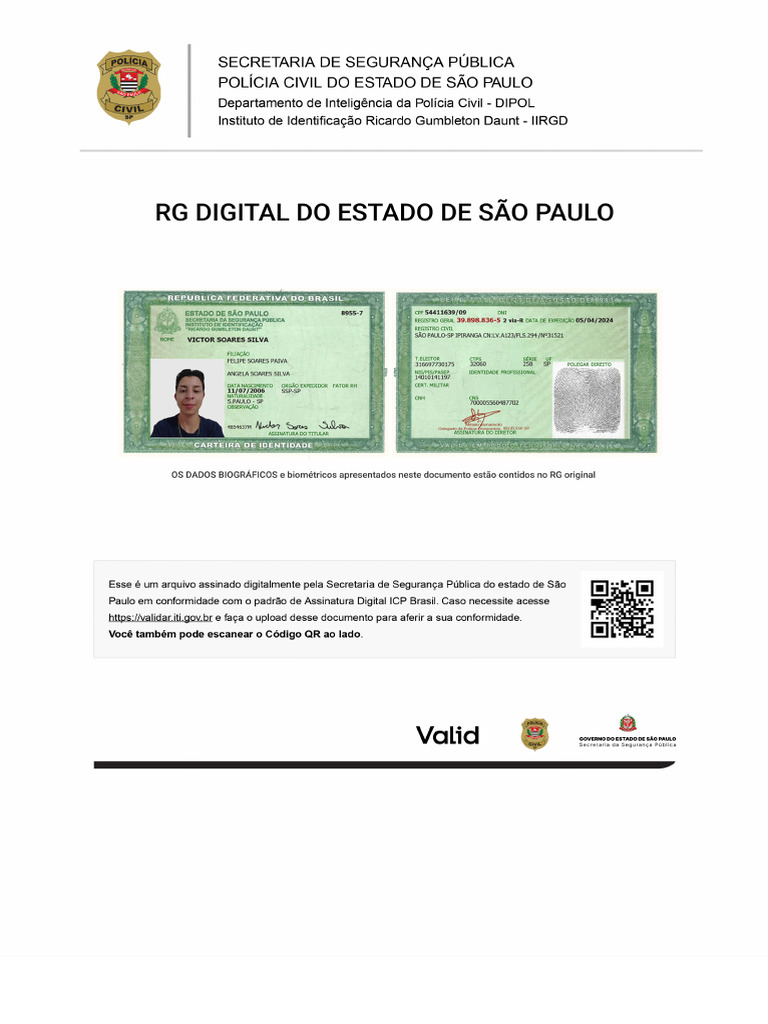 Documento RG | PDF