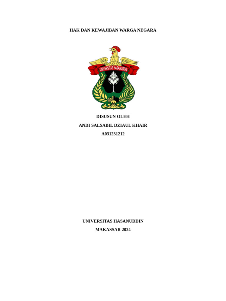 Hak Dan Kewajiban Warga Negara | PDF