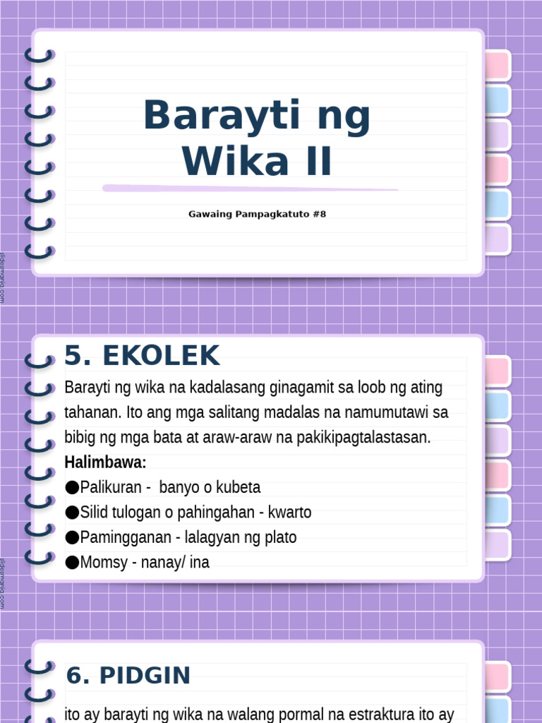 Las 8 Barayti NG Wika II | PDF