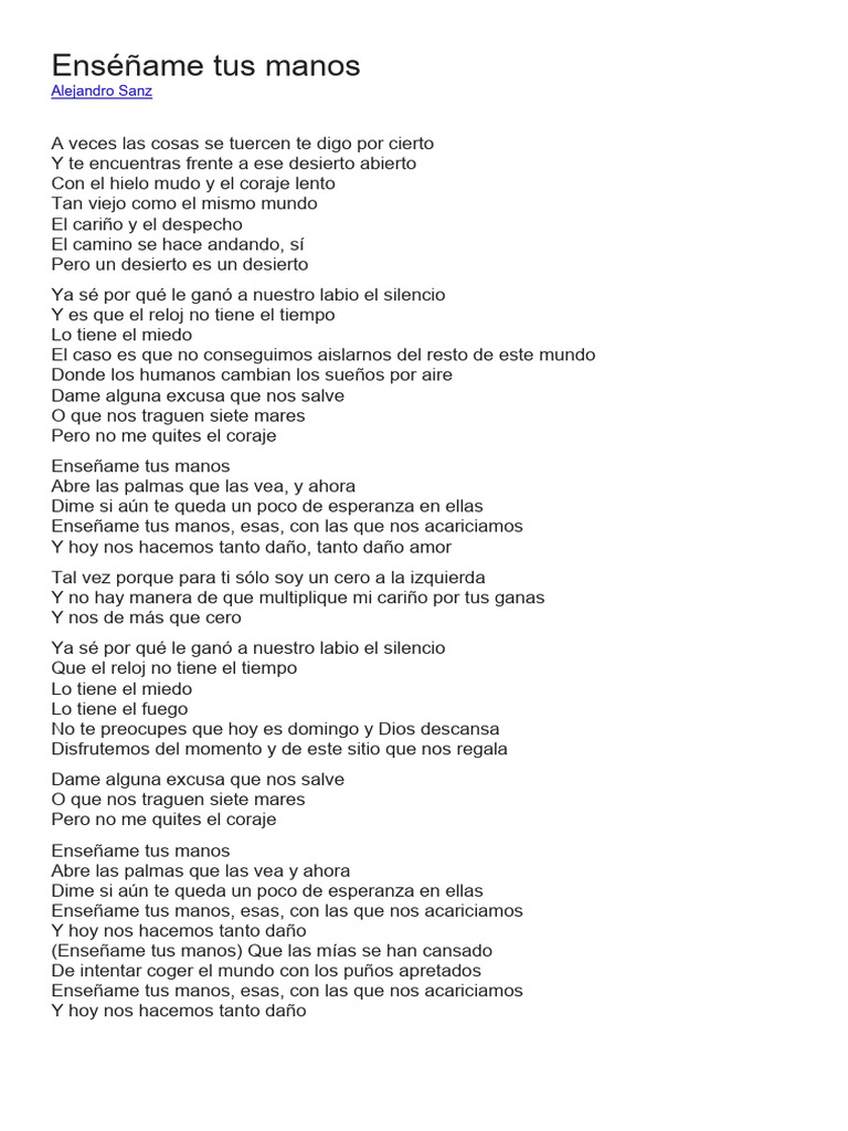Enséñame Tus Manos - Completa | PDF