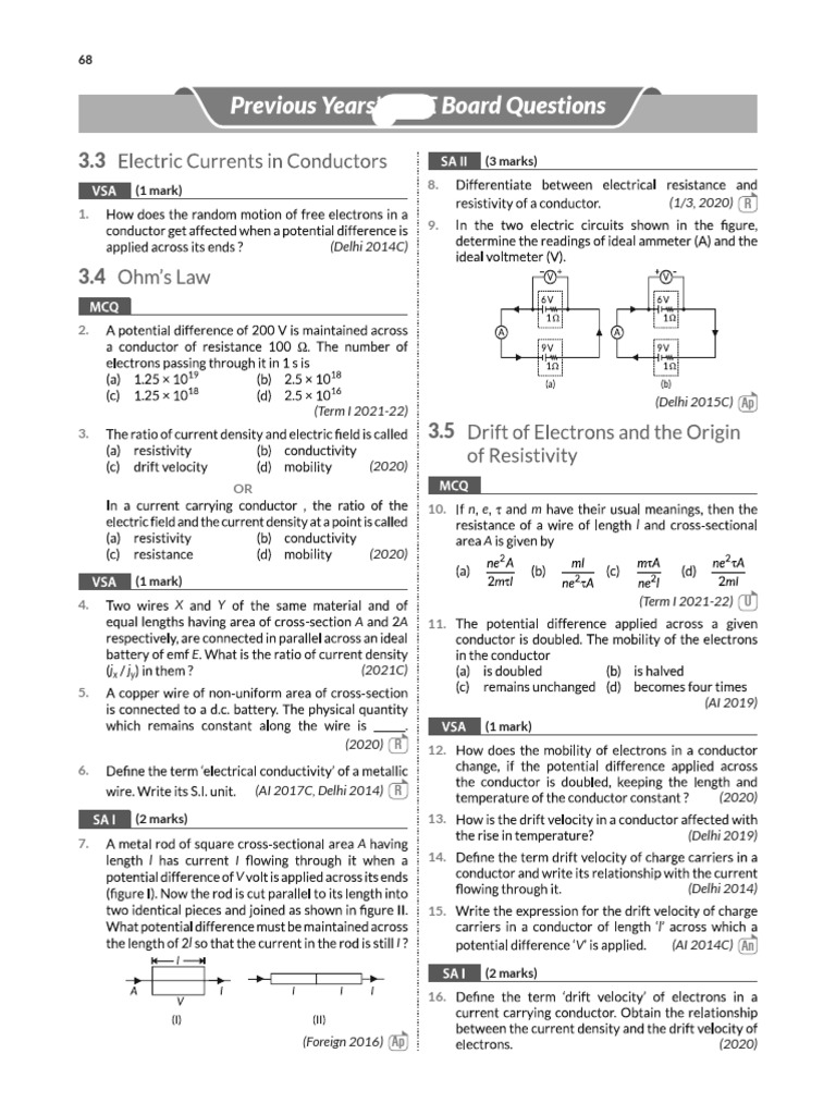 3 Current Ele Practice Sheet | PDF