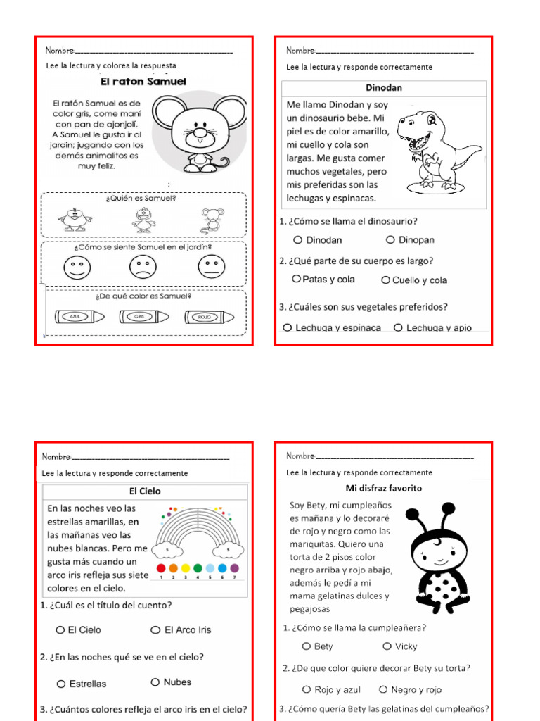 Fichas de Lectura | PDF | Artes del Lenguaje y Comunicación
