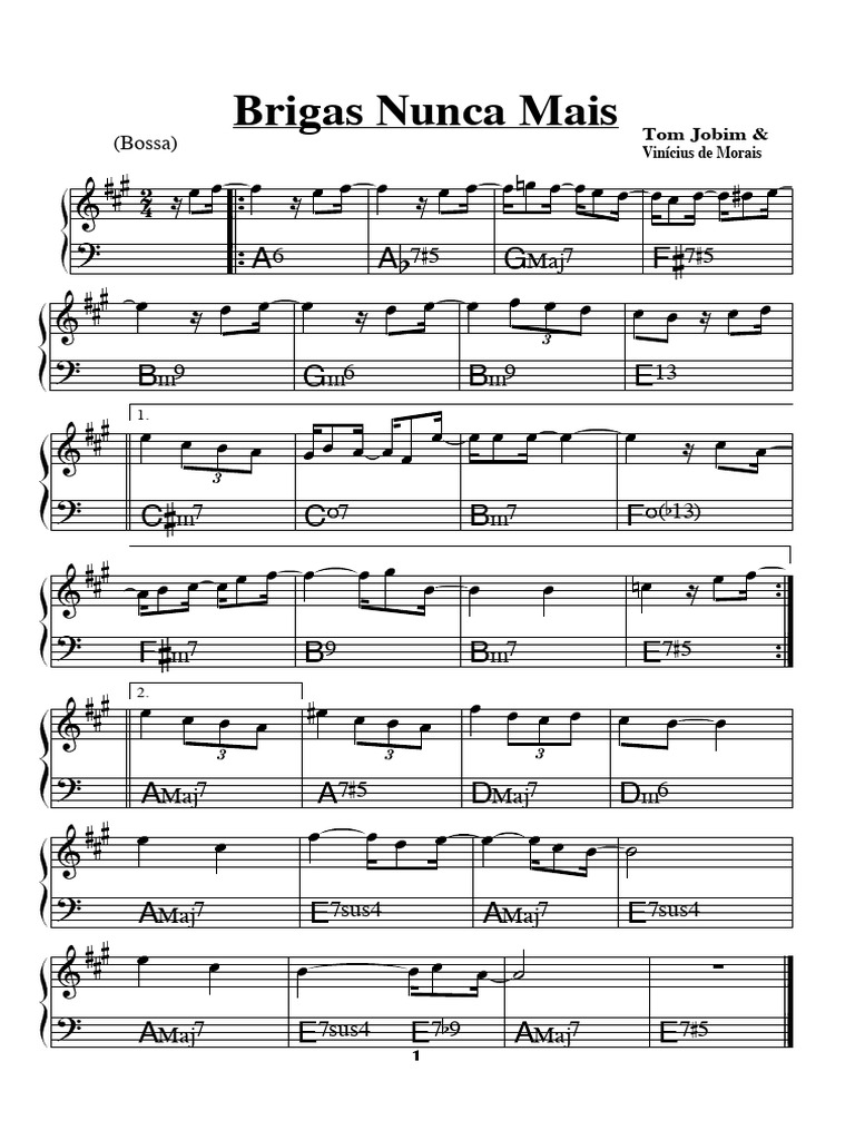 Brigas Nunca Mais - Partitura | PDF