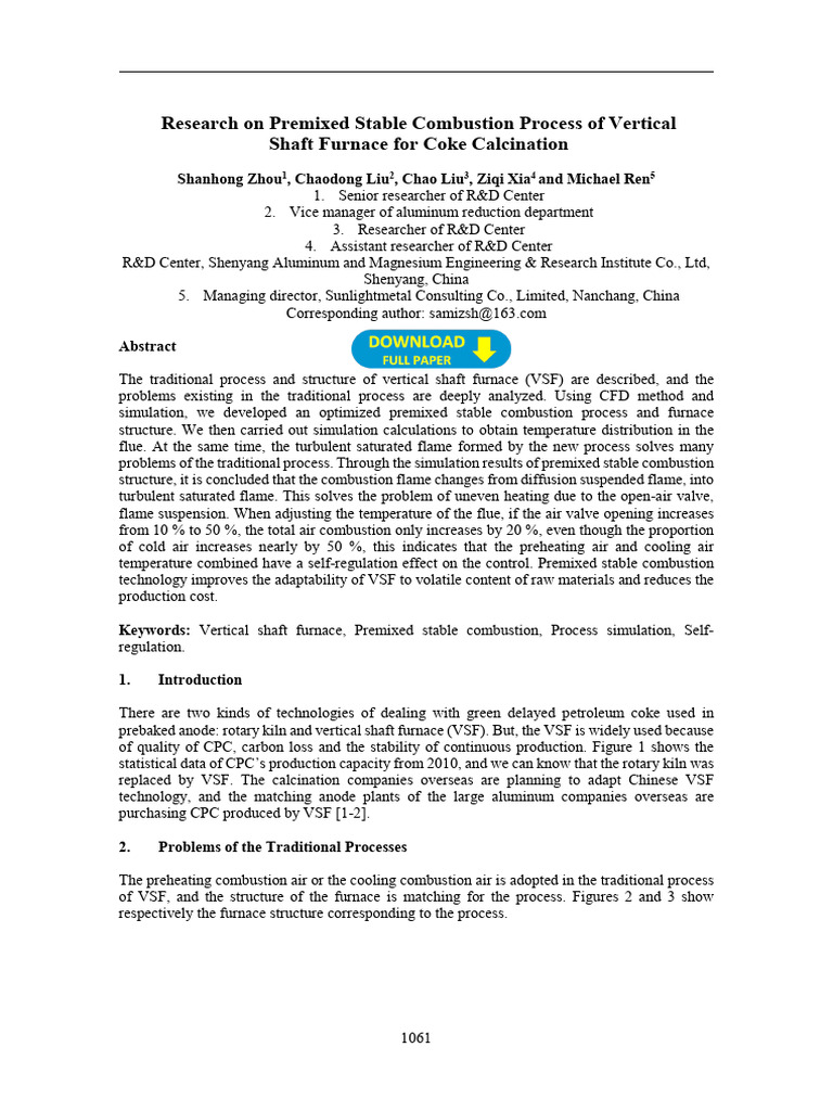 CB07S - Reserarch On Premixed Stable Combustion Process of Vertical ...