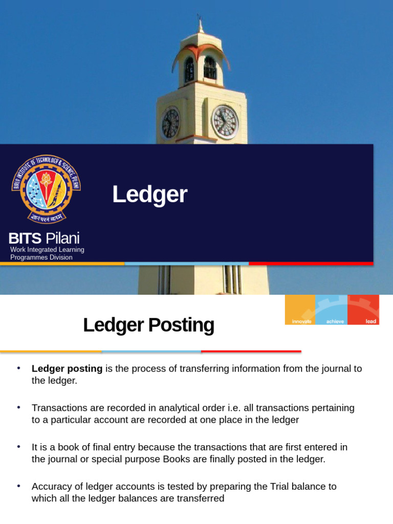 Ledger & Posting of Transactions | PDF