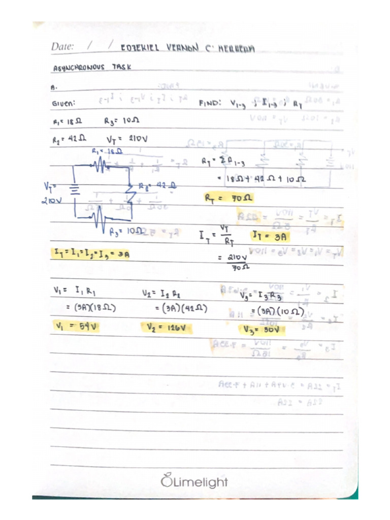 Physics Series Parallel Resistors | PDF