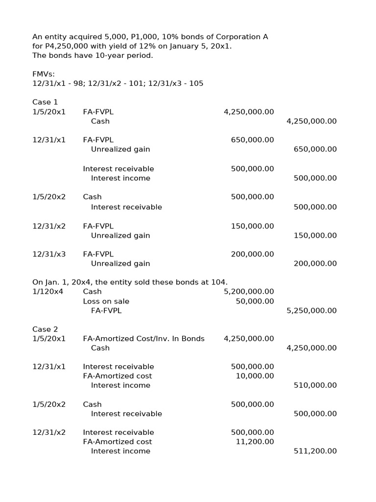 Exercise 1 Debt Instruments | PDF