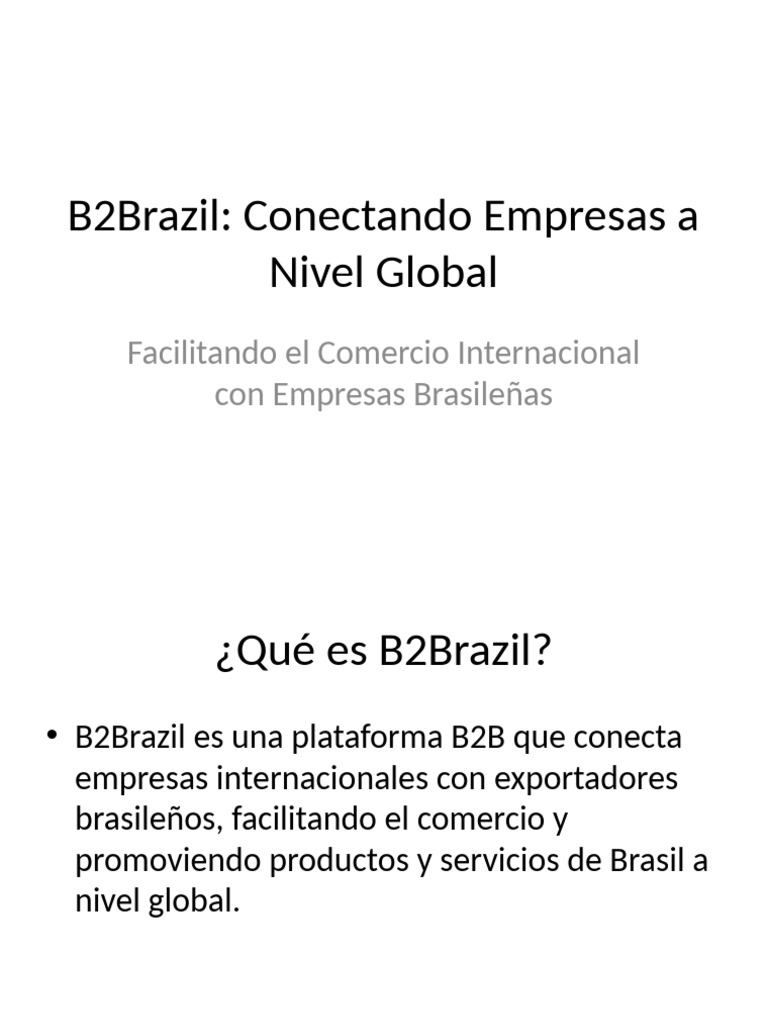 B2Brazil_Presentacion | PDF