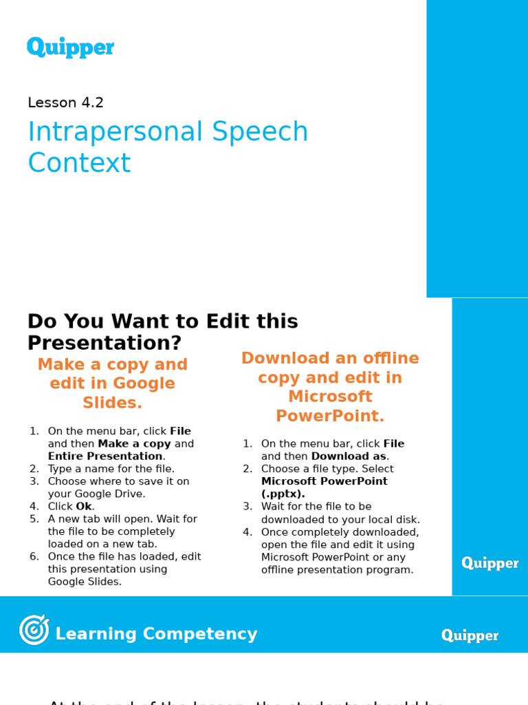 ME EngOCC 11 Q1 0402 - PS - Intrapersonal Speech Context | PDF