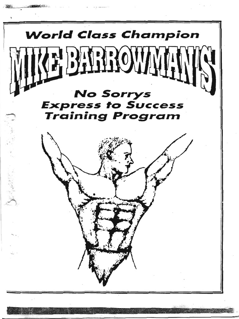 Barrowman M. Barrowman's Training Program | PDF
