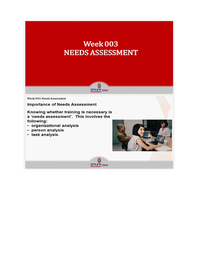 3 - Needs Assessment | PDF