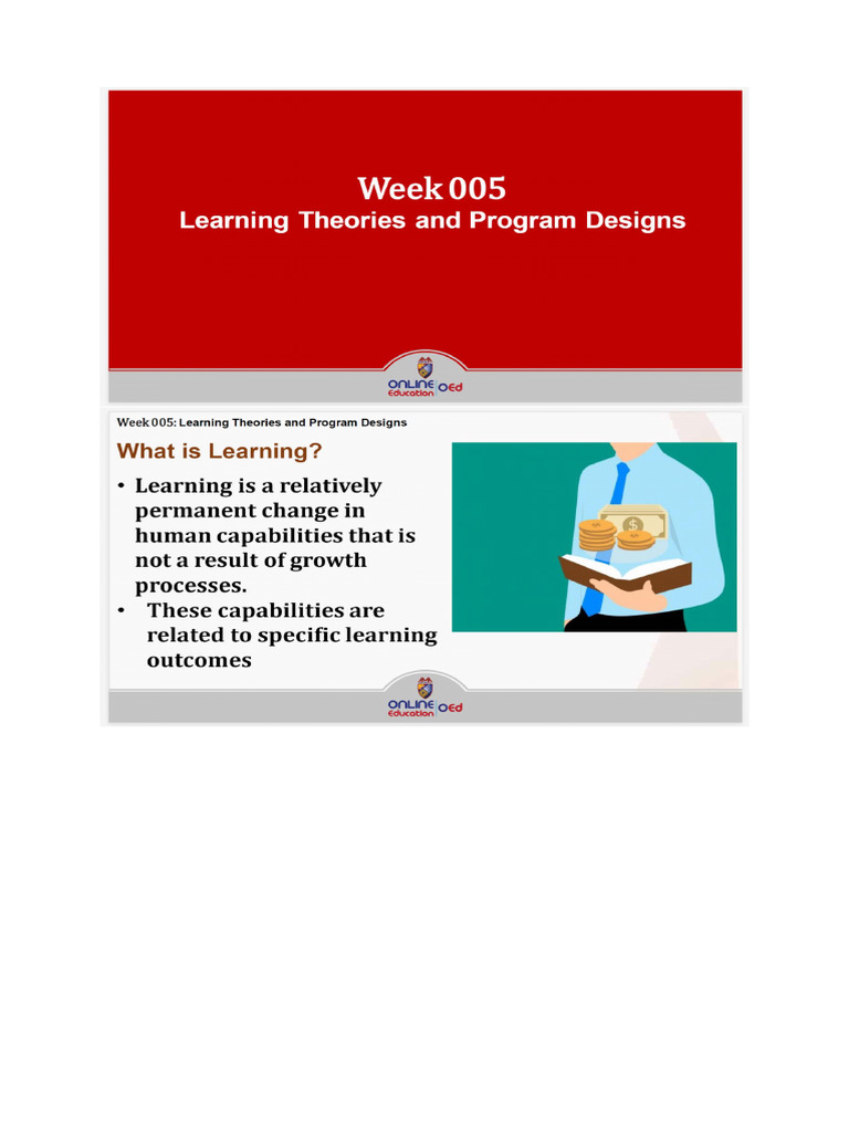 5 - Learning Theories and Program Designs ppt | PDF