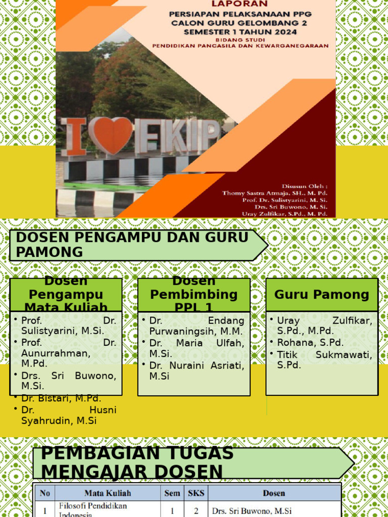 Laporan Persiapan PPG Calon Guru Gel 2 Tahun 2024 Pendidikan PKn. | PDF