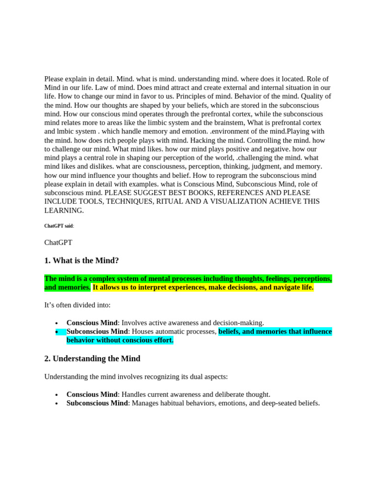 Mind. What is Mind | PDF