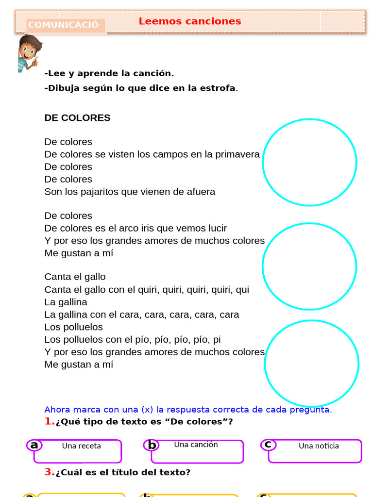 LEEMOS JUNTOS Leemos Canciones | PDF