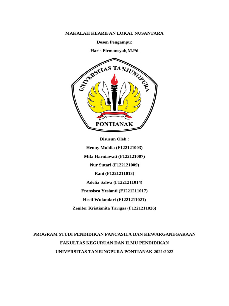 Makalah Kearifan Lokal Nusantara | PDF