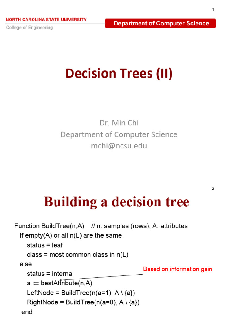 Lecture6 DecisionTree (II) 2024 | PDF