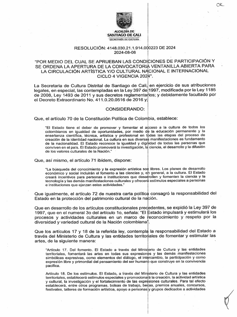 Resolución # 0223 Del 8 de Agosto de 2024 | PDF