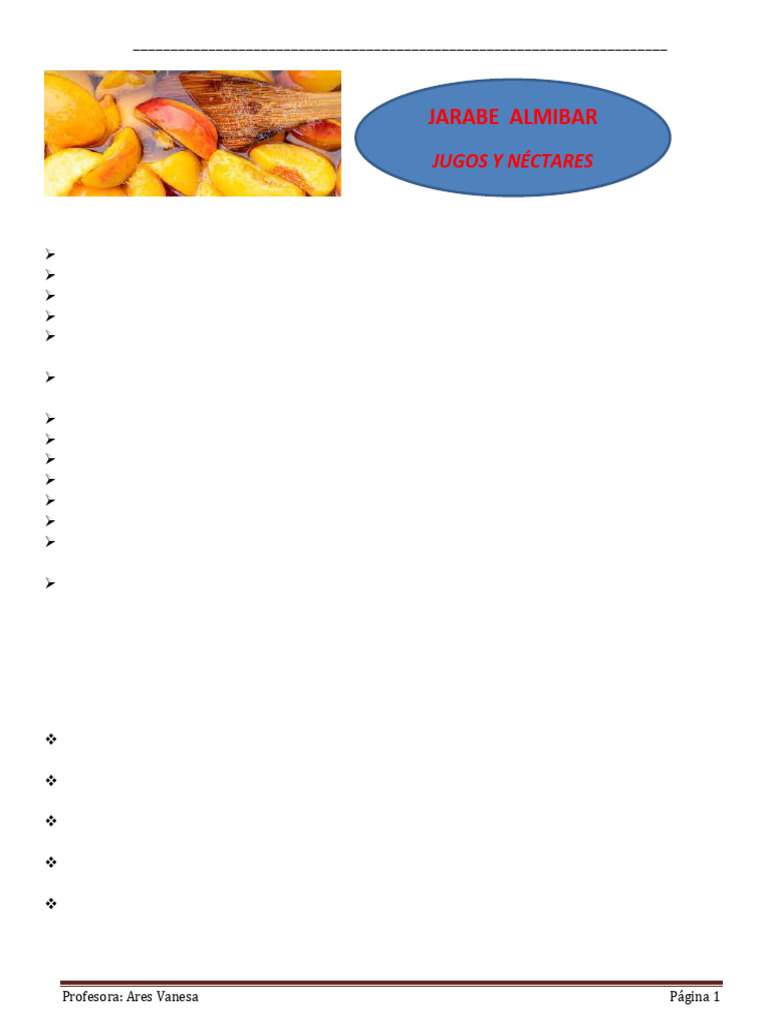 Guía Almibar-Jugos-Nectares | PDF