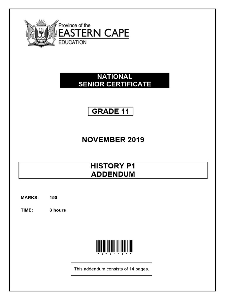 HISTORY P1 GR11 ADDENDUM NOV2019 Eng D PDF