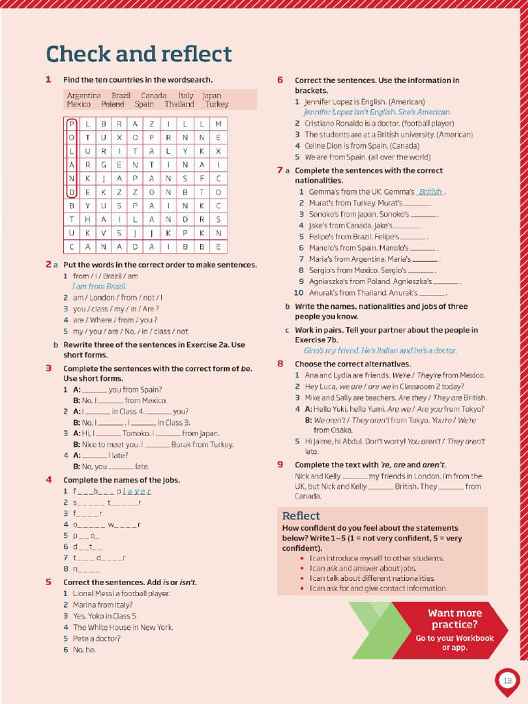 reflect and check | PDF