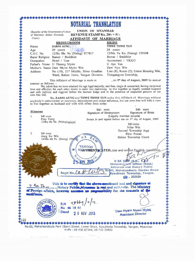 Marriage Contract | PDF