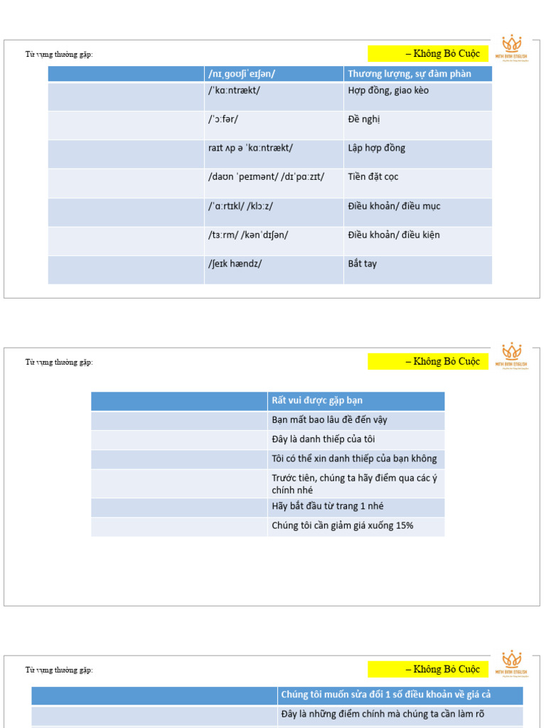 LESSON 43 - Đàm Phàn ( Negotiation) | PDF