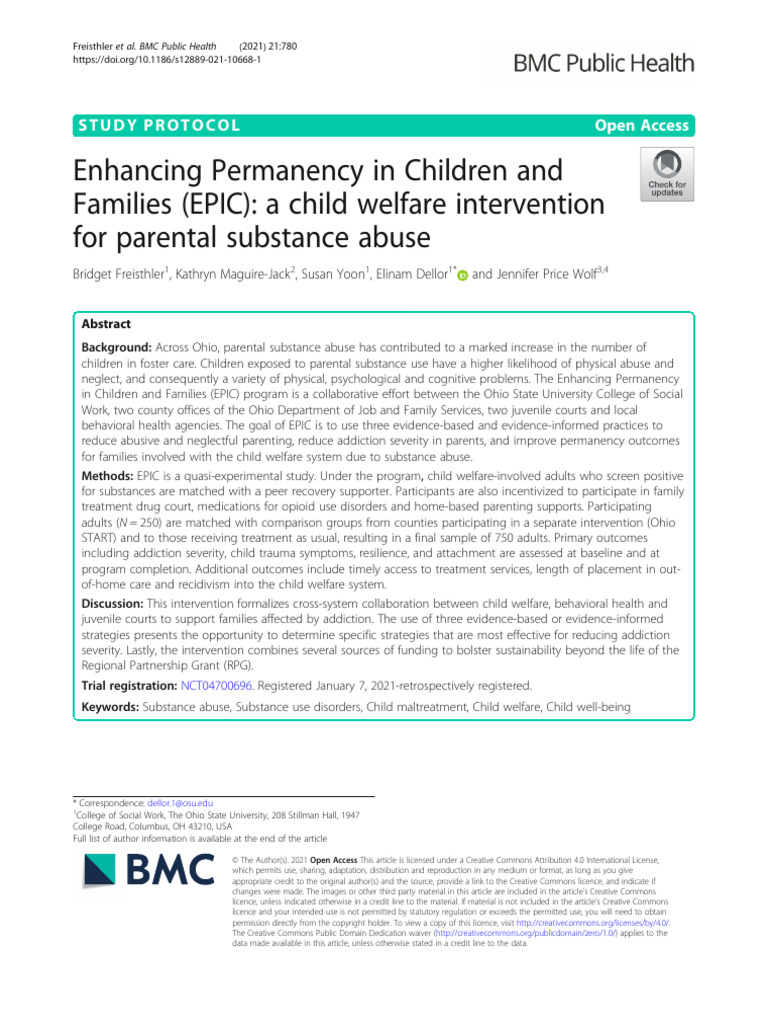 Enhancing Permanency in Children and Families (EPIC) : A Child Welfare ...