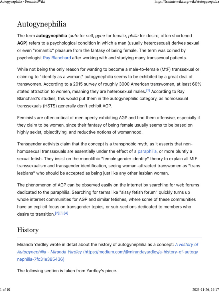 Autogynephilia | PDF