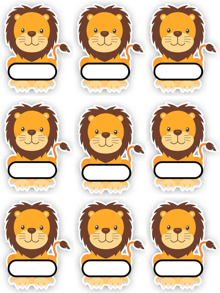 Lion Name Tags- Door | PDF