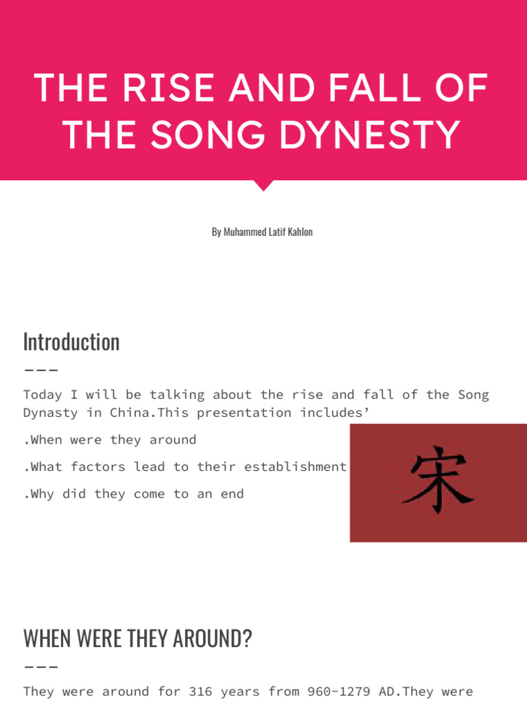 Song Dynasty | PDF