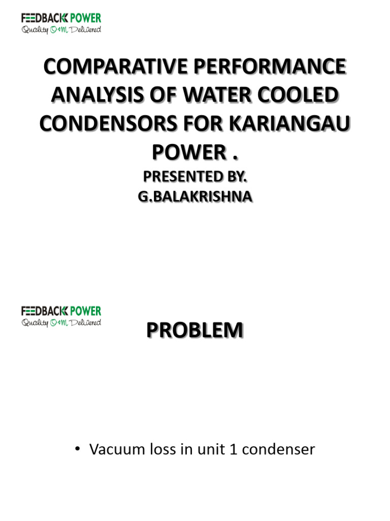 COMPARATIVE PERFORMANCE ANALYSIS OF WATER COOLED CONDENSORS FOR | PDF COMPARATIVE PERFORMANCE ANALYSIS OF WATER COOLED CONDENSORS FOR | PDF