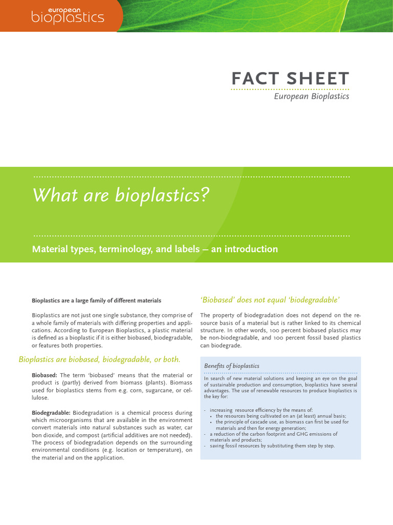 Bioplastics | PDF