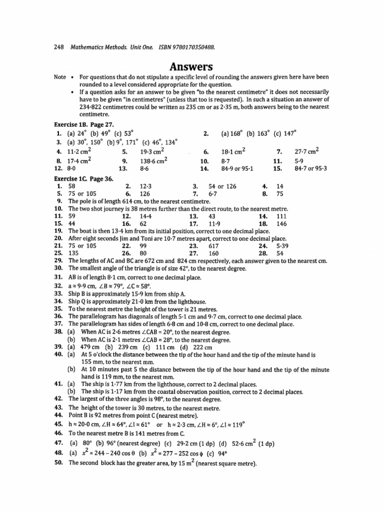 Sadler Unit 1 Answers | PDF