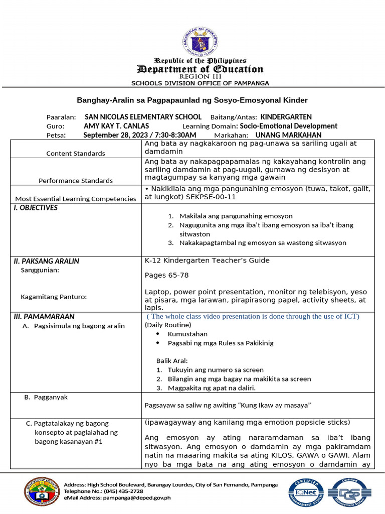 Cot 1 Amy S.Y 2023 2024 | PDF