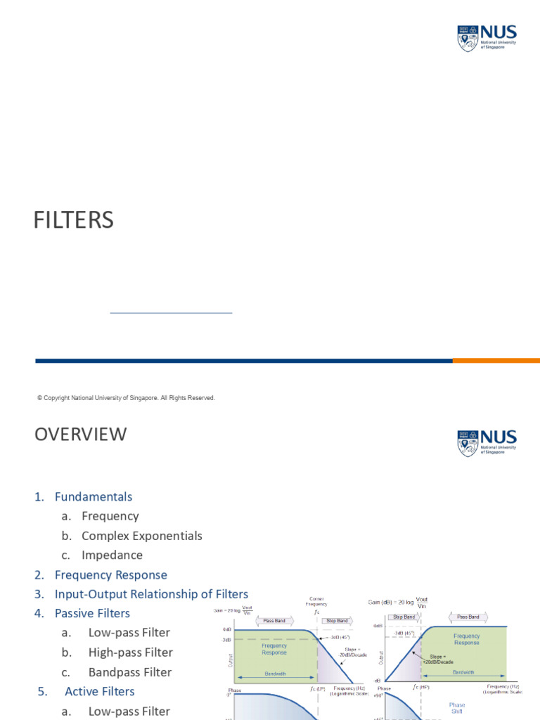 Lecture 4-Filters | PDF | Electronic Filter | Teaching Methods & Materials