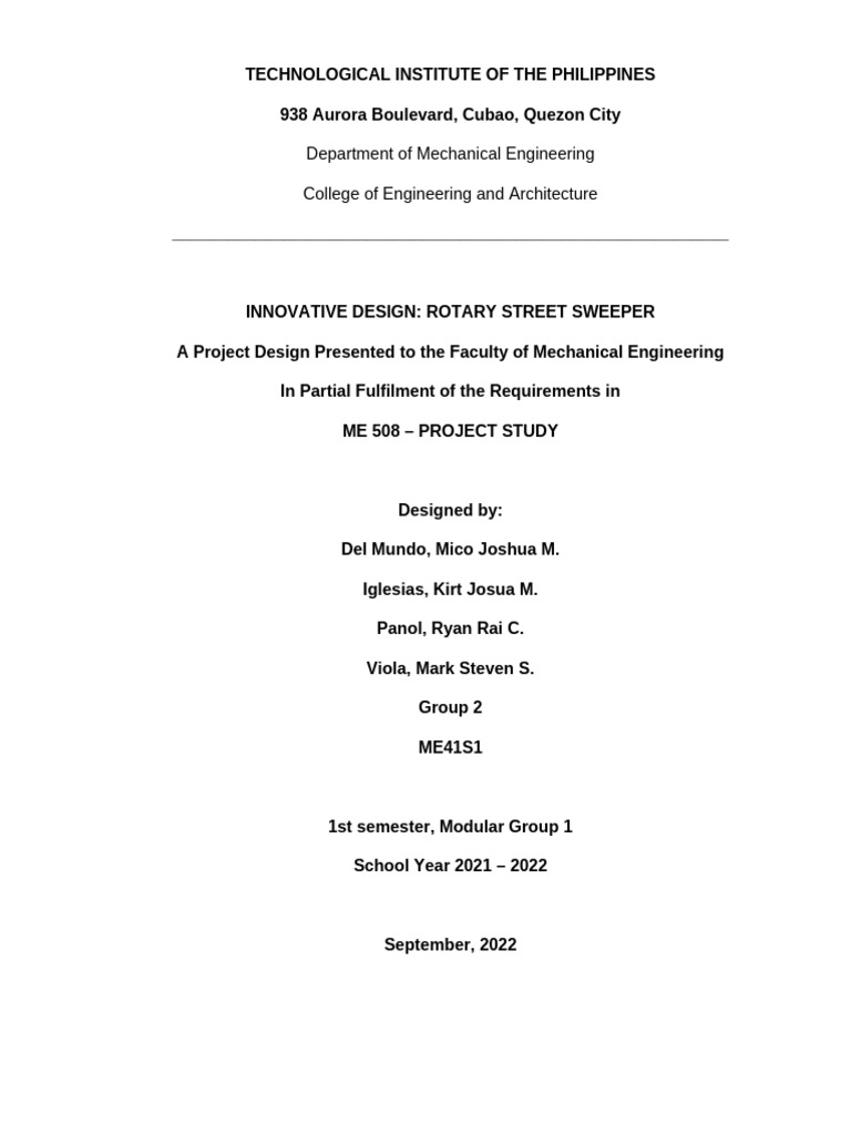 Rotary Street Sweeper 1 1 | PDF