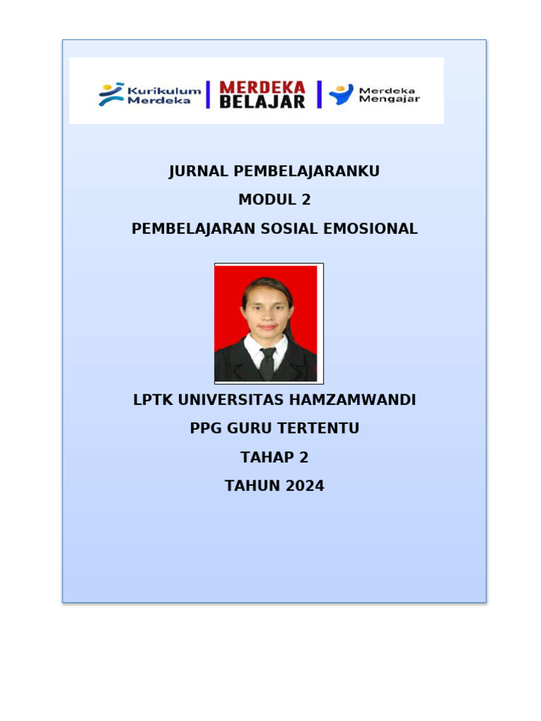 Jurnal Pembelajaranku Modul 2 Pembelajaran Sosial Emosional | PDF