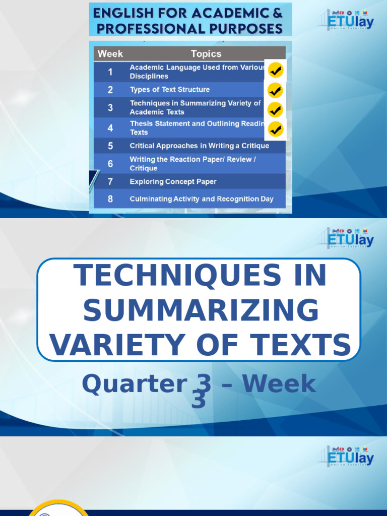 EAPP Q3 W4 Thesis Outlining | PDF