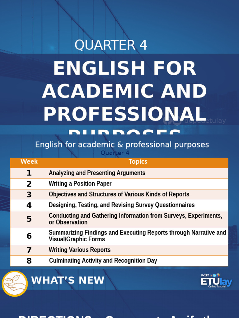 EAPP Quarter2or4 Week1 Analyzing and Presenting Arguments | PDF