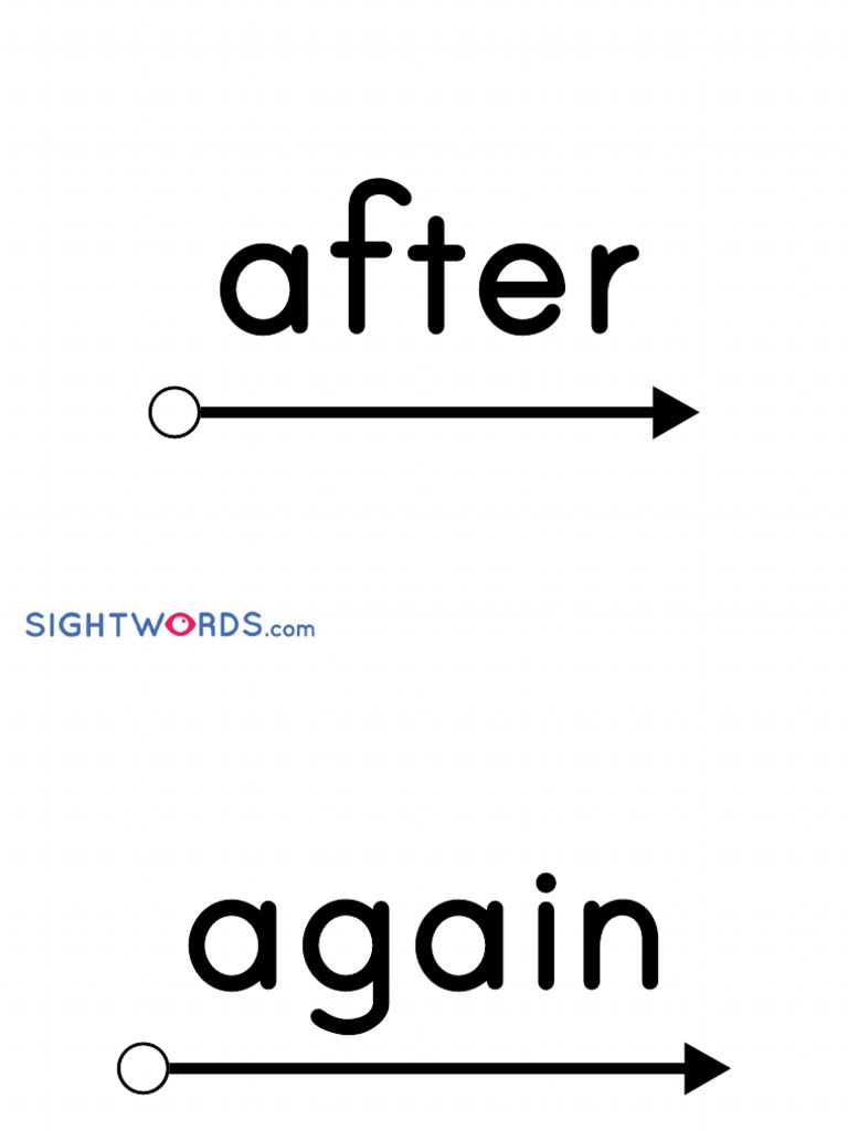 Dolch Sight Words Flash Cards 1st | PDF