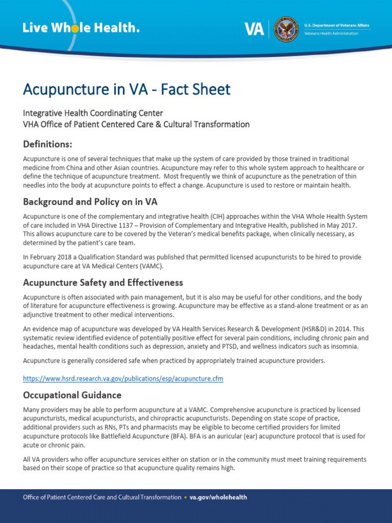 AcupunctureFactSheet 508 | PDF