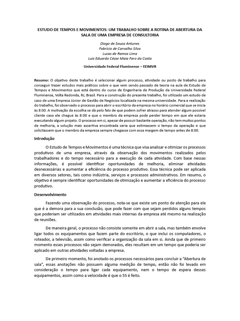 Trabalho Prático - Parte 1 (ETM) | PDF