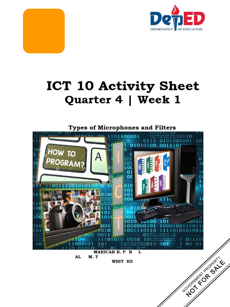 ICT 10 Activity Sheet: Quarter 4 - Week 1 | PDF